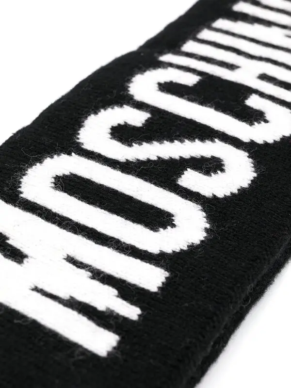 Moschino Logo Wool Scarf