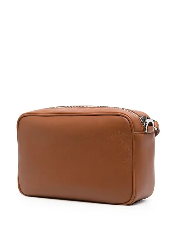 N°21 Logo-plaque Leather Crossbody Bag - Brown