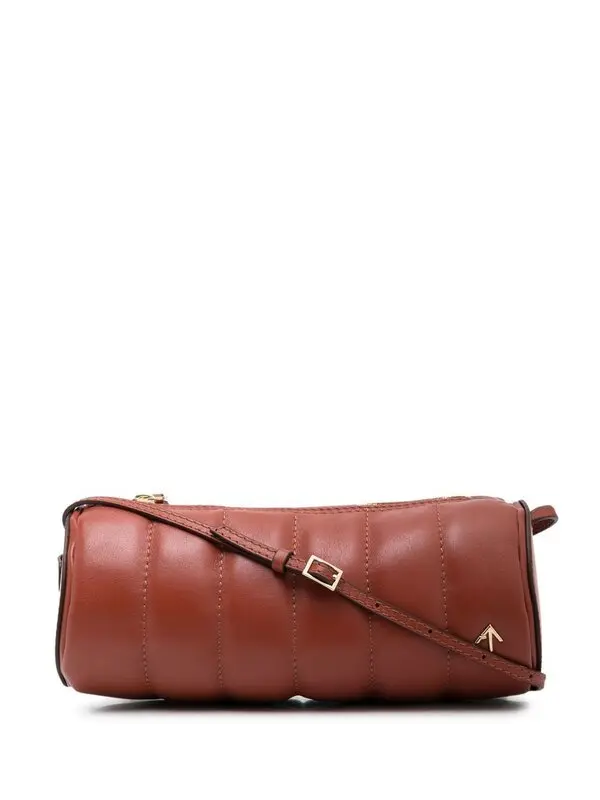 Manu Atelier Padded Cylinder Shoulder Bag - Red