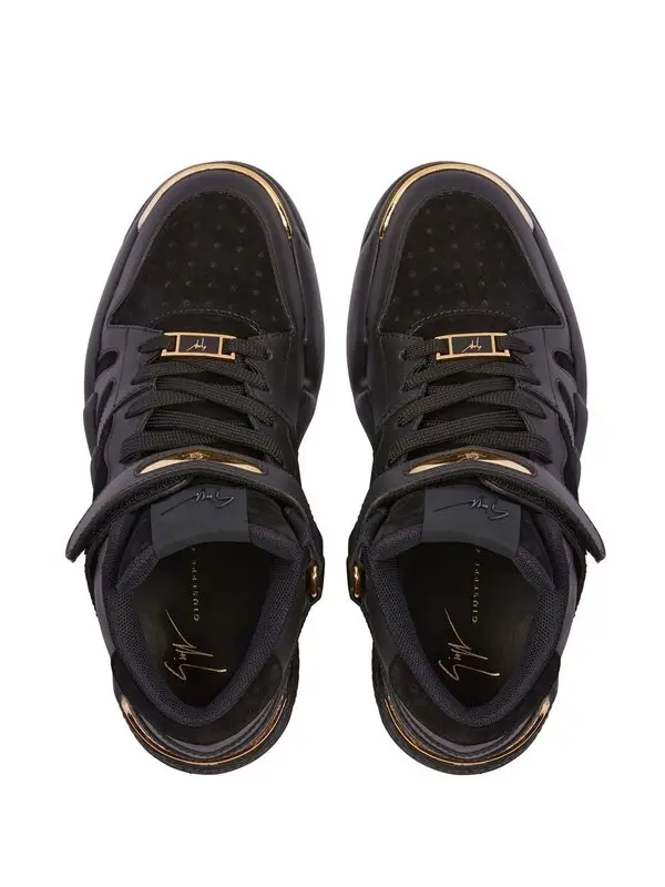 GIUSEPPE ZANOTTI Talon Mid-top Sneakers - Black