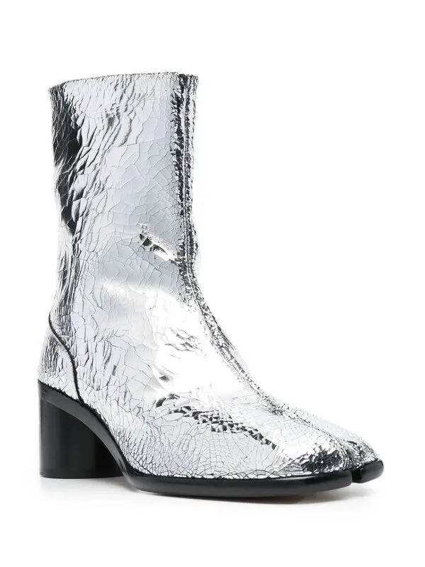 MAISON MARGIELA Tabi Broken Mirror Boots - Silver