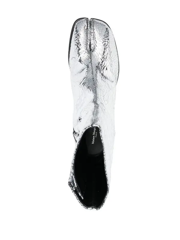 MAISON MARGIELA Tabi Broken Mirror Boots - Silver