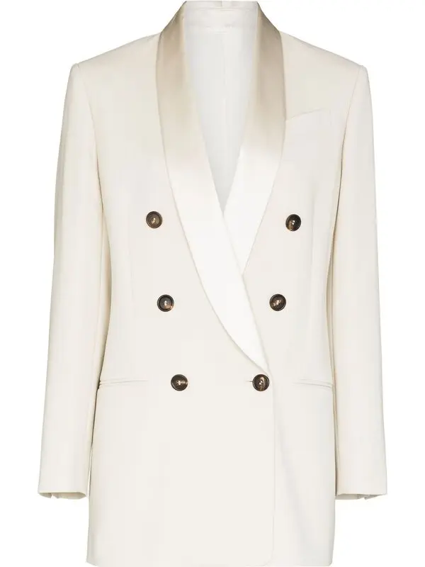 Brunello Cucinelli Double-breasted Shawl Collar Blazer