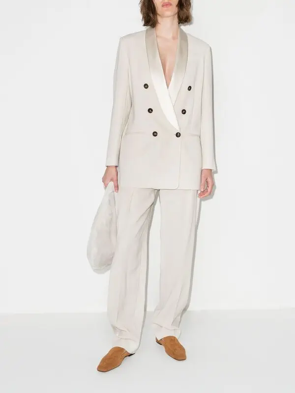 Brunello Cucinelli Double-breasted Shawl Collar Blazer