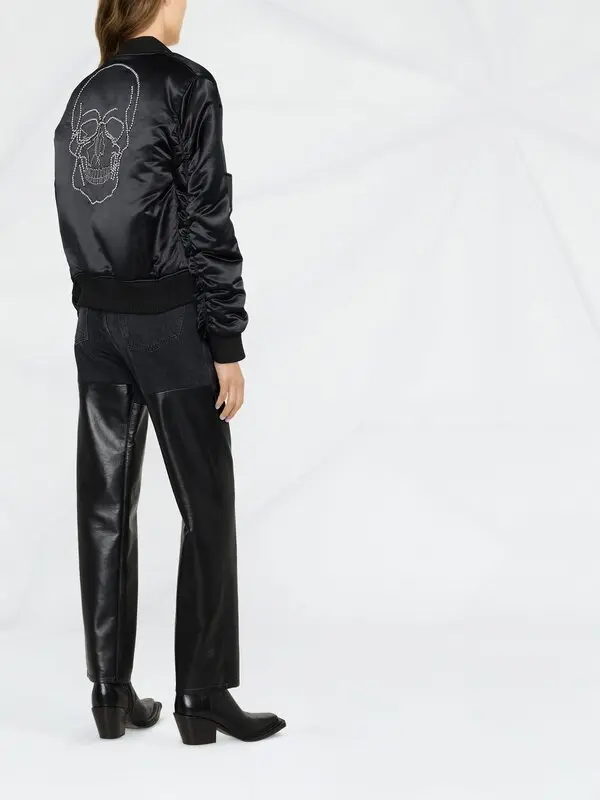 Philipp Plein Logo Plaque Bomber Jacket