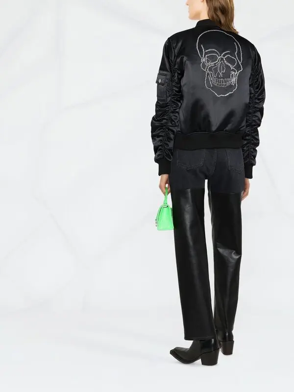 Philipp Plein Logo Plaque Bomber Jacket