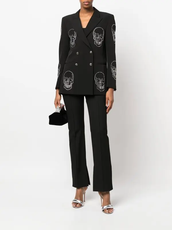 Philipp Plein Crystal-skull Embellished Blazer
