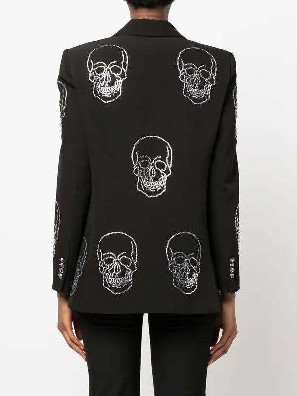 Philipp Plein Crystal-skull Embellished Blazer