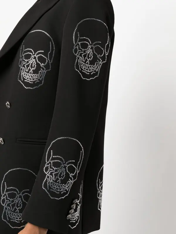 Philipp Plein Crystal-skull Embellished Blazer