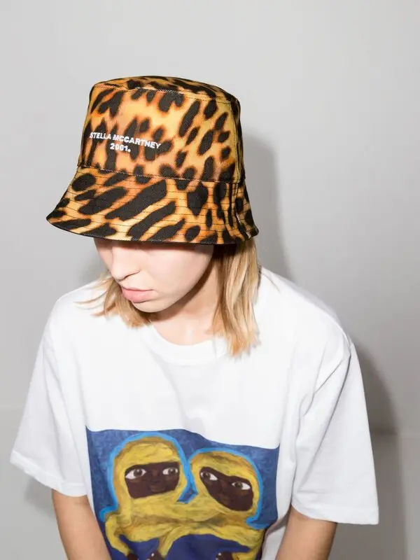2001-leopard print bucket hat. Vintage Leopard Print 100% Wool Bucket Hat – Made in USA | eBay main image 4