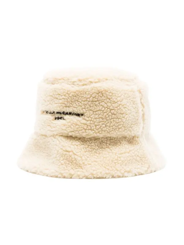 Stella McCartney Reversible Faux-shearling Bucket Hat - Neutrals