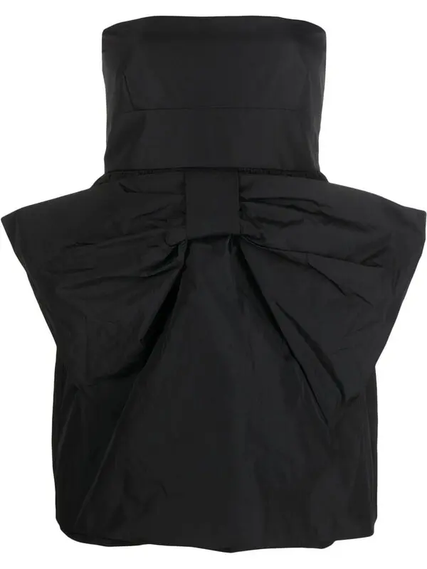 Red Valentino Strapless Bow-detail Minidress - Black
