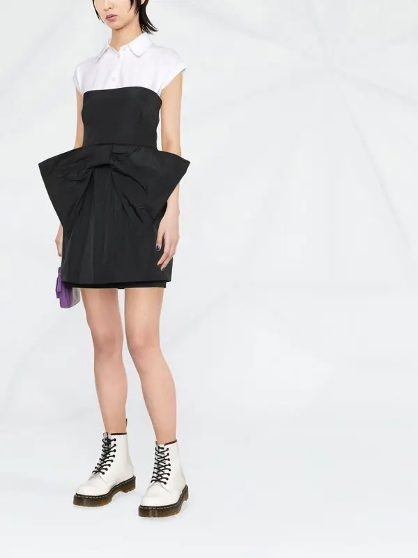 Red Valentino Strapless Bow-detail Mini Dress - Black