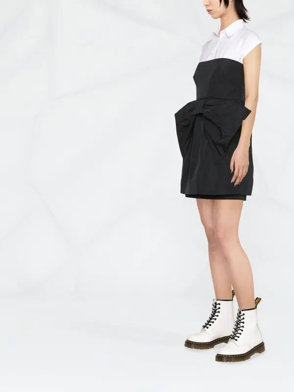 Red Valentino Strapless Bow-detail Mini Dress - Black