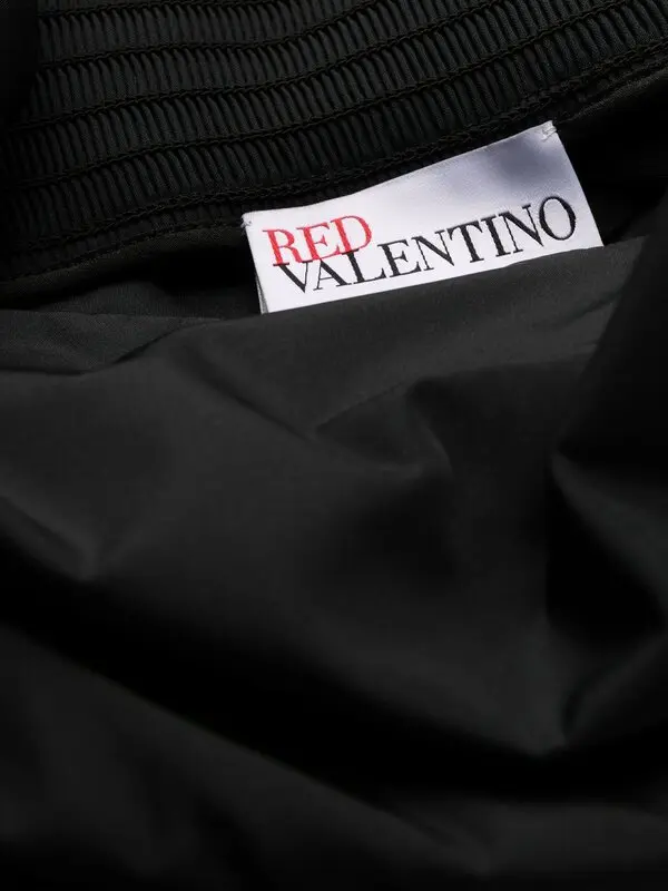 Red Valentino Strapless Bow-detail Mini Dress - Black