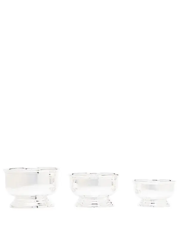 Ralph Lauren Set Of 3 Steel Nut Bowls - Silver