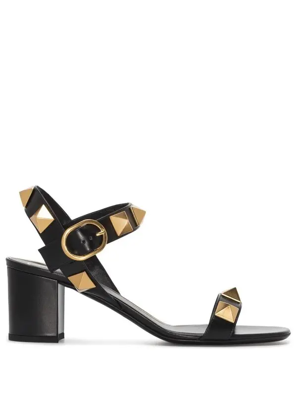 Valentino Garavani 60mm Roman Stud Sandals - Black