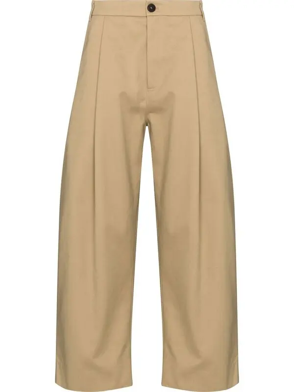 Studio Nicholson Cropped Wide-leg Trousers