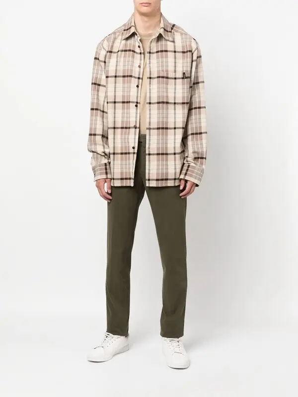 PT TORINO Mid-rise Straight-leg Trousers - Green