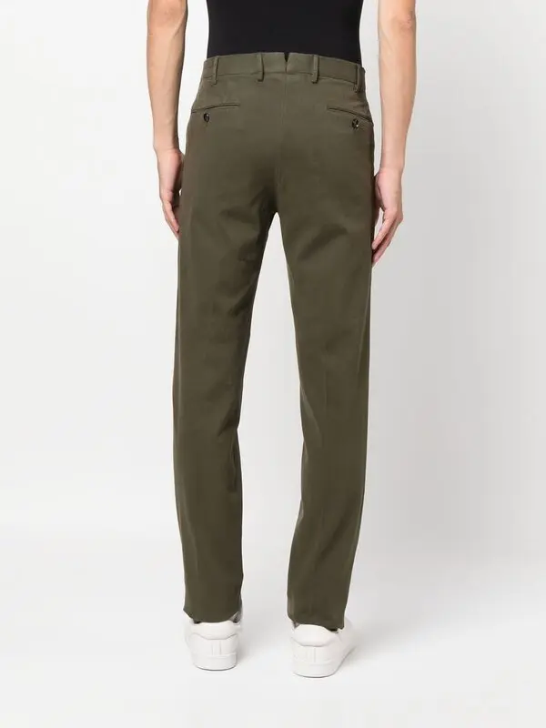 PT TORINO Mid-rise Straight-leg Trousers - Green