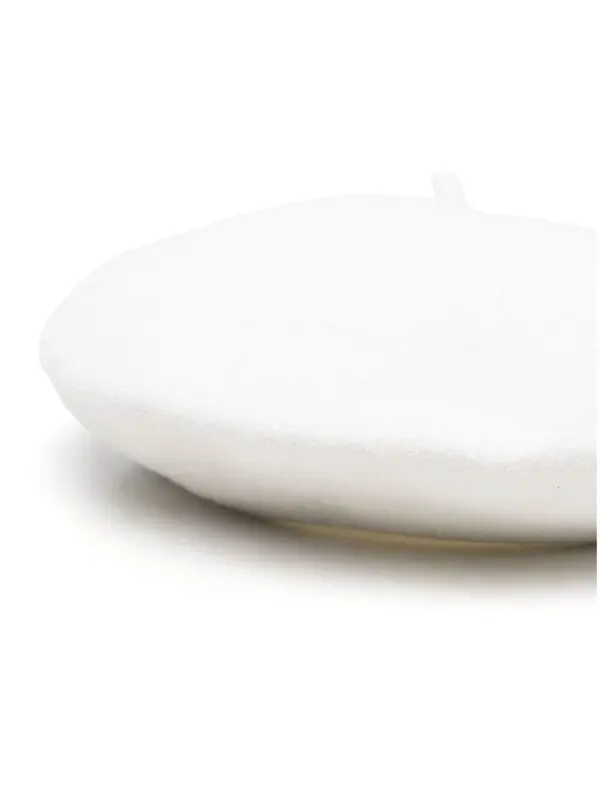 MAISON MARGIELA Heavy Wool Beret - White