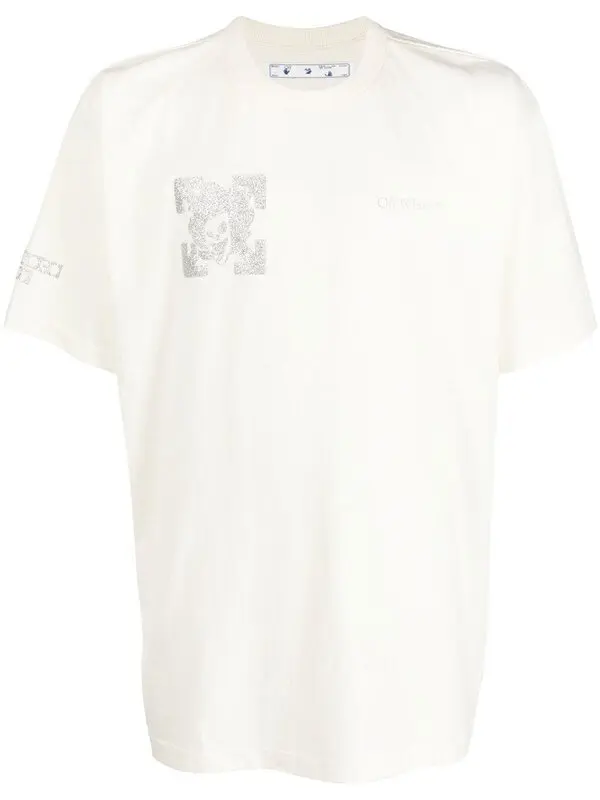 Off-White Off- X Circoloco Glitter-logo T-shirt