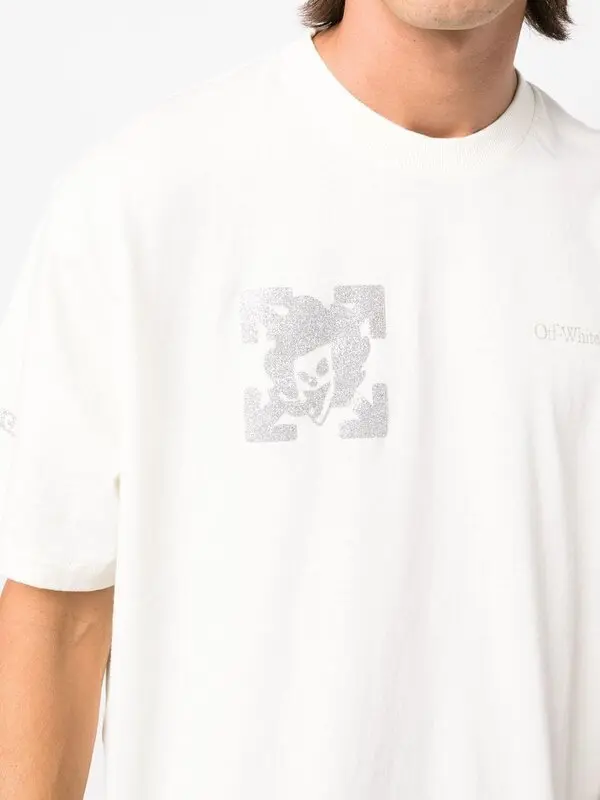 Off-White Off- X Circoloco Glitter-logo T-shirt