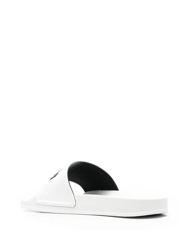 Palm Angels Logo-print Slides - White
