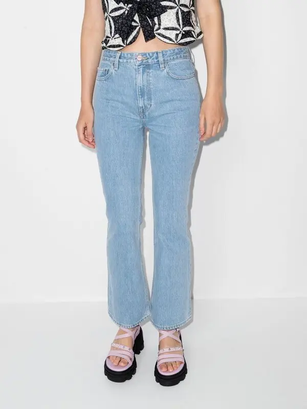GANNI Betzy Flared Jeans - Blue