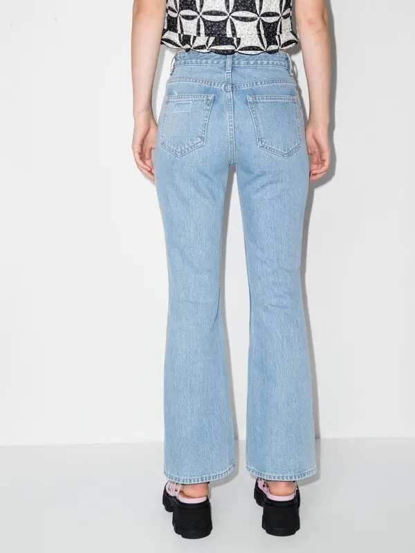 GANNI Betzy Flared Jeans - Blue