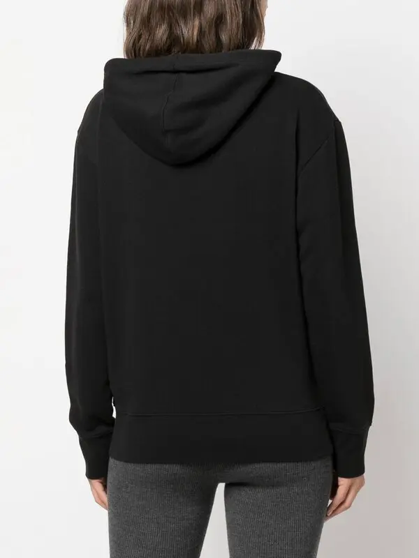 Vince Drawstring Pullover Hoodie - Black