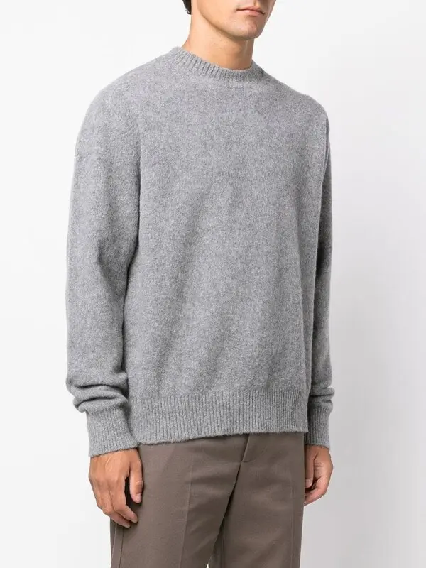 OAMC Intarsia-knit Logo Wool-blend Jumper - Grey
