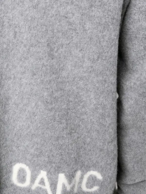 OAMC Intarsia-knit Logo Wool-blend Jumper - Grey