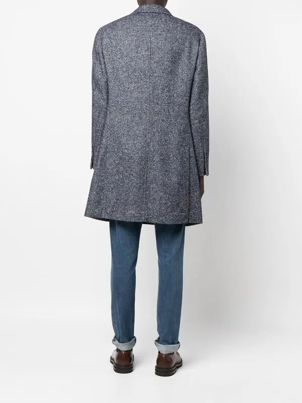 Brunello Cucinelli Herringbone-pattern Midi Coat
