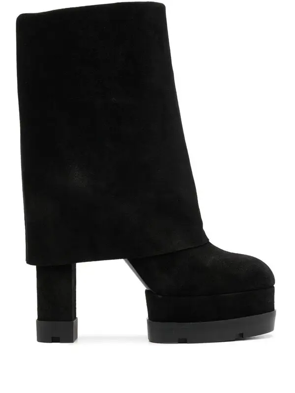 Casadei Knee-length Suede Boots - Black