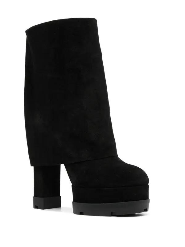 Casadei Knee-length Suede Boots - Black