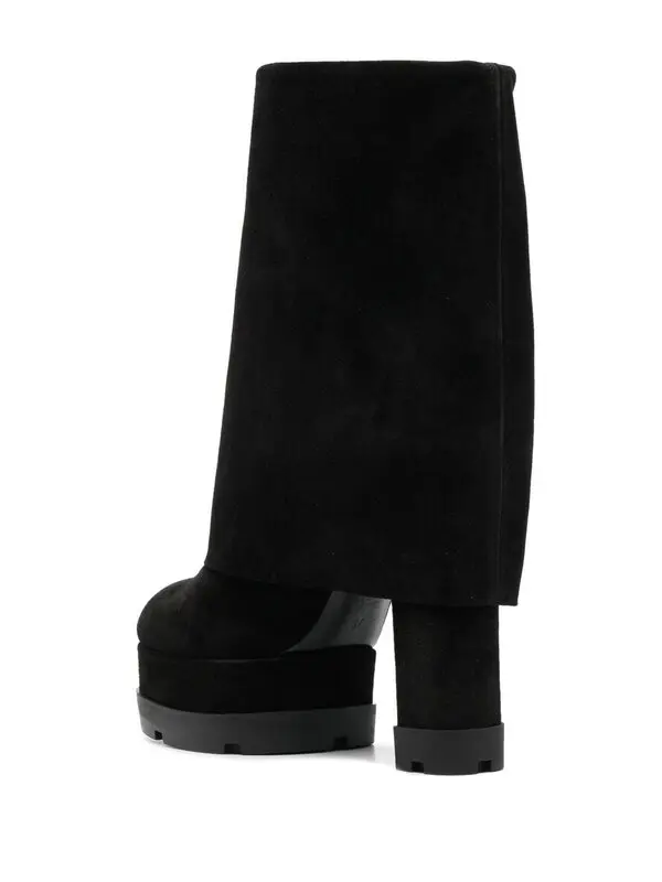 Casadei Knee-length Suede Boots - Black