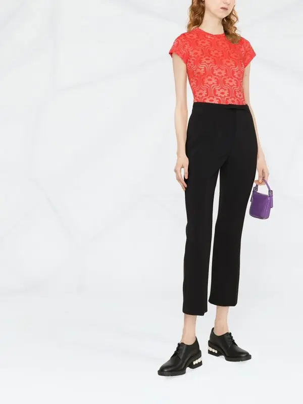 Red Valentino Cropped Straight-leg Trousers