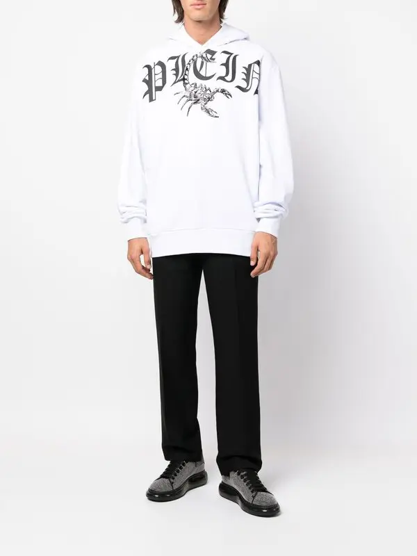 Philipp Plein Logo-print Long-sleeve Hoodie