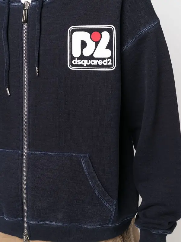 Dsquared2 Logo-print Zip-up Hoodie
