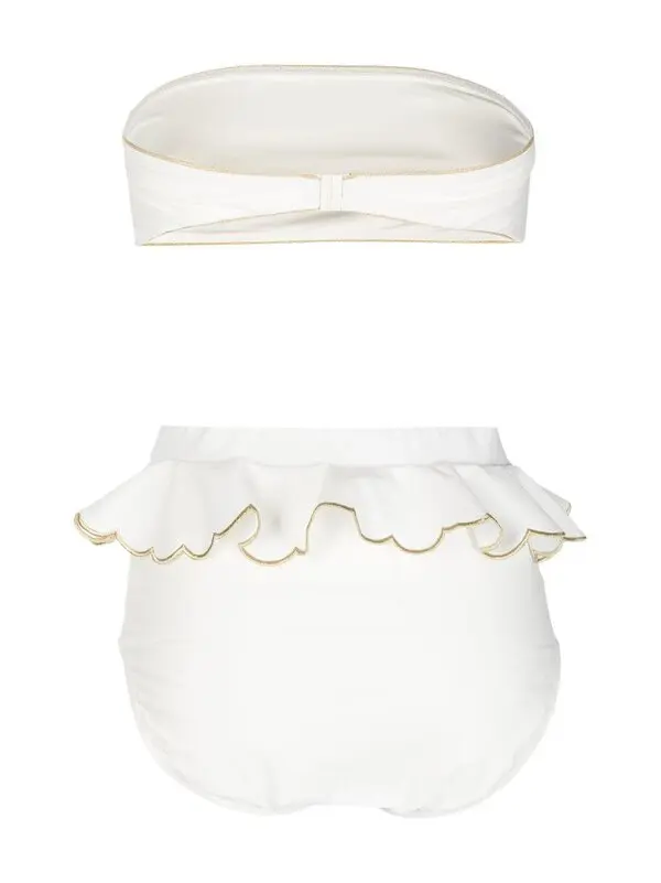 Zimmermann Ruffle-detailed Bandeau Bikini