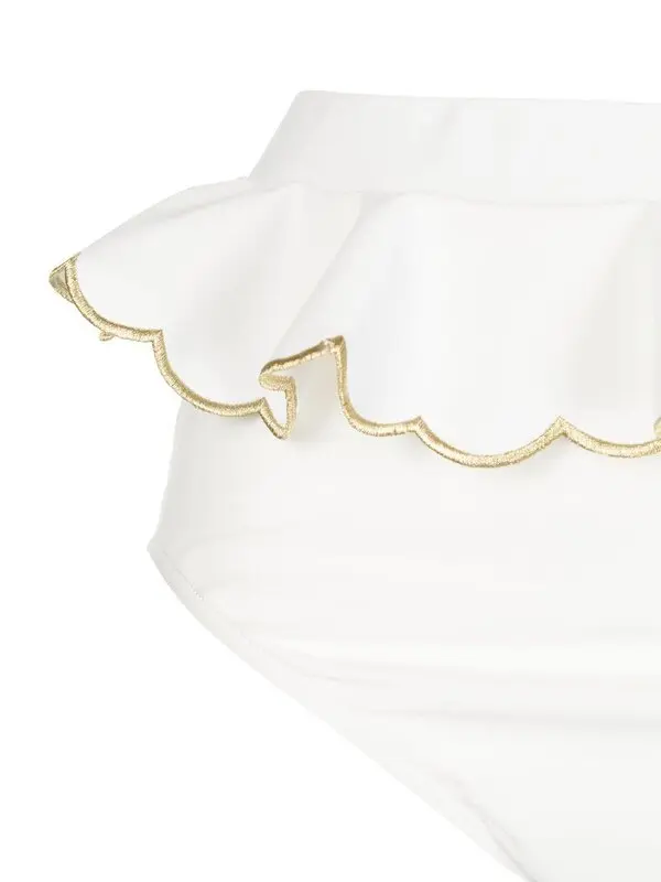 Zimmermann Ruffle-detailed Bandeau Bikini