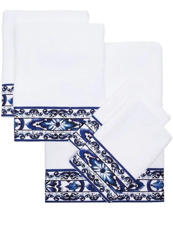 Dolce & Gabbana Terry Cotton Towels - White