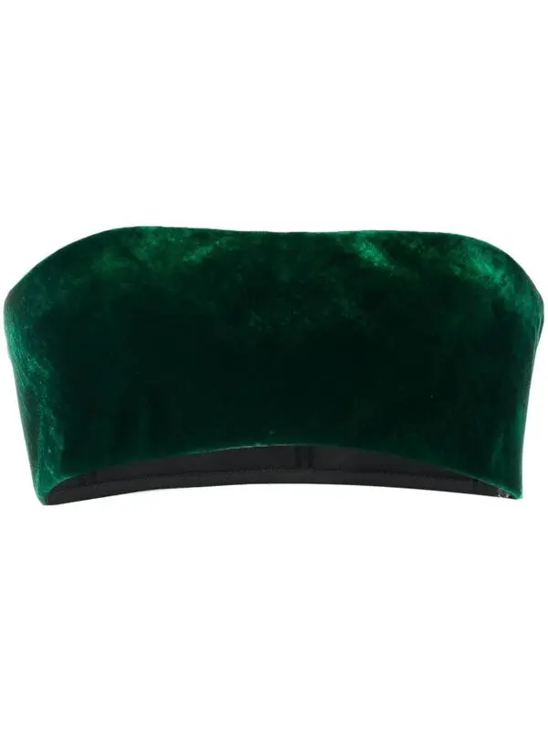 Roberto Cavalli Strapless Cropped Top - Green