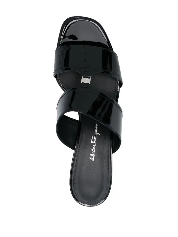 FERRAGAMO Double-strap Sandals - Black