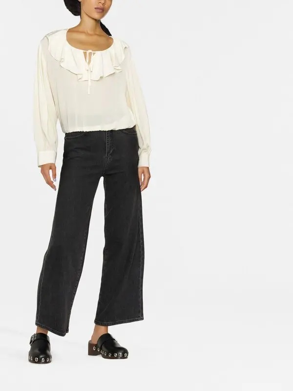 Sandro Ruffle-collar Blouse