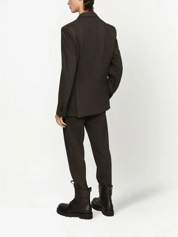 Dolce & Gabbana Glen-plaid Single-breasted Blazer - Grey