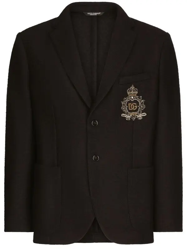 Dolce & Gabbana Heraldic-patch Single-breasted Blazer