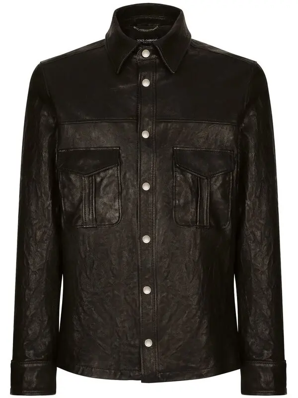 Dolce & Gabbana Leather Button-up Shirt