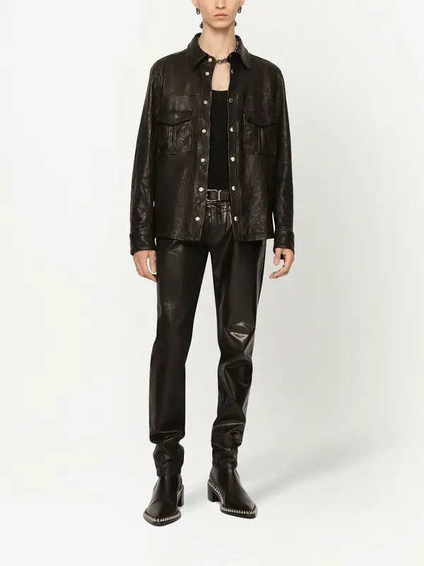 Dolce & Gabbana Leather Button-up Shirt